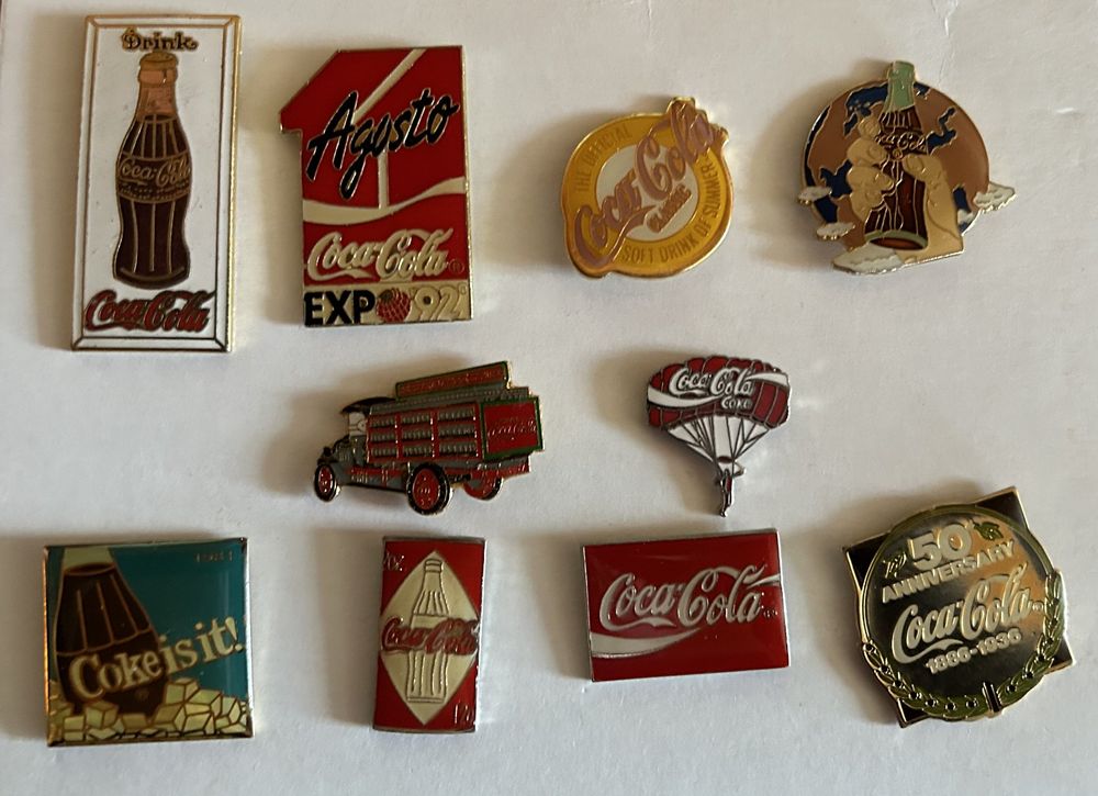10 versch. Coca Cola Pins (alte und rare Pins) (Gebraucht) in Ottenbach ...