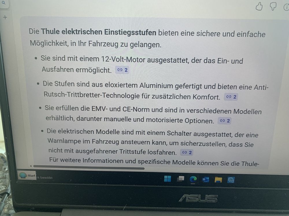 THULE Eingangstritt elektrisch (Gebraucht) in Murten für CHF 98 – nur ...