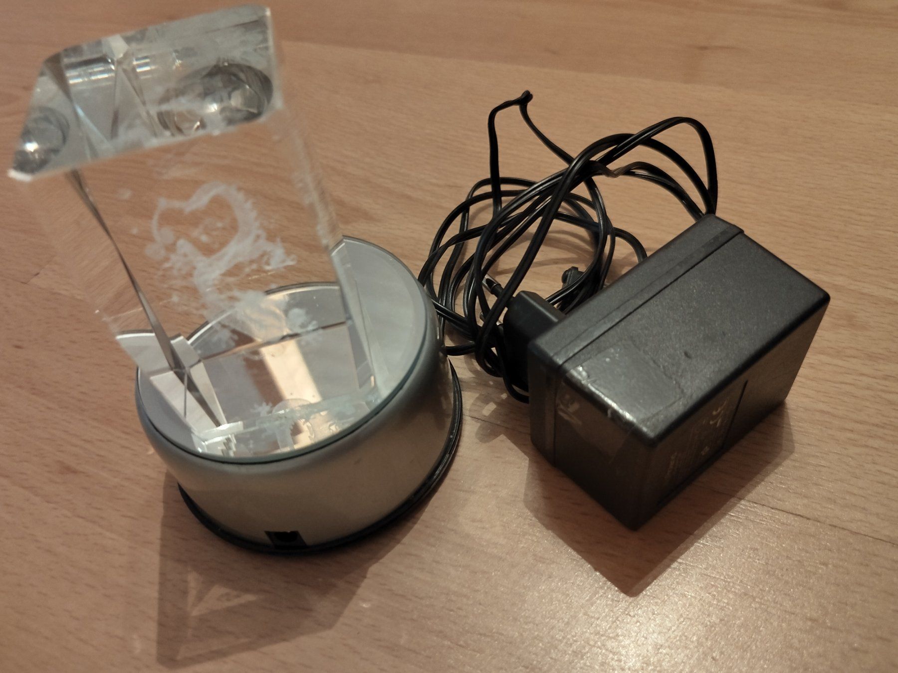 Kristall Glas Deko Lampe mit Drache (Gebraucht) in Mumpf für CHF 5 ...