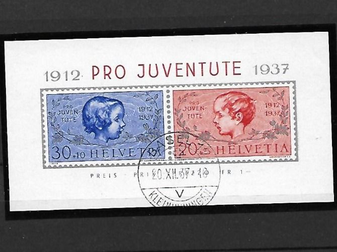 PJ Block 1937 Ersttagsgestempelt Kat: CHF 100.- | Kaufen auf Ricardo