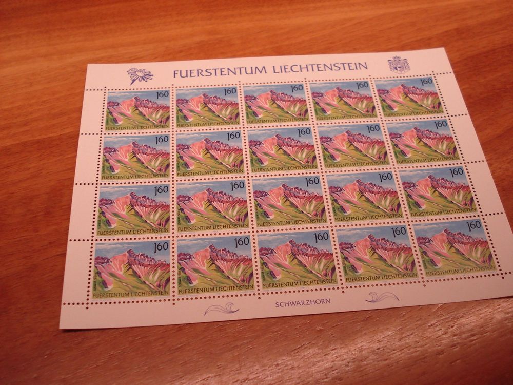 Liechtenstein Bogensatz 1992, **, Dauermarke Schwarzhorn (Gebraucht) in Niederwil AG für CHF 1.8 ...