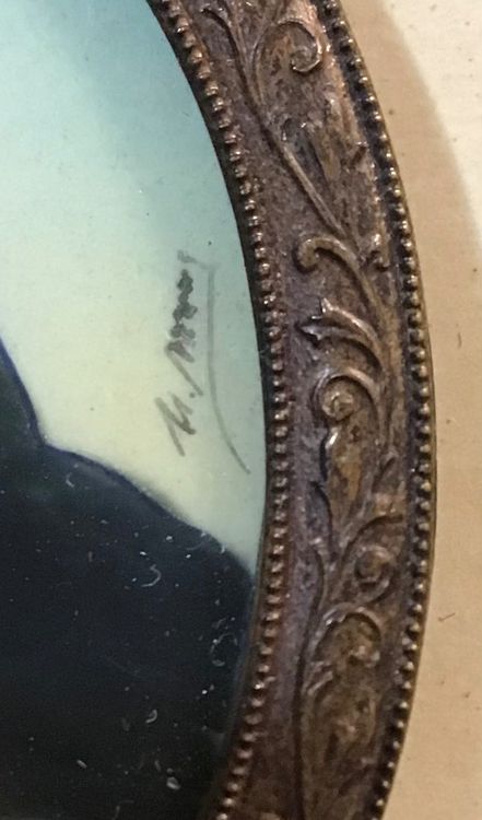 Antike Miniature Gemälde von eine Person Unleserlich Signier (Gebraucht) in Root für CHF 190 ...