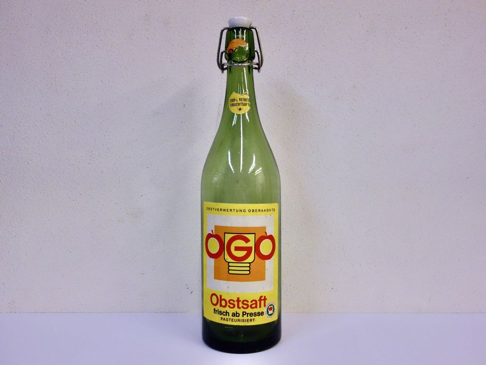 alte Flasche OGO OBSTSAFT OBSTVERWERTUNG OBERAACH TG (Gebraucht) in Kerzers für CHF 145 – nur ...