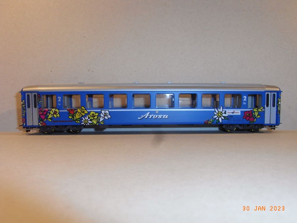 1 voiture Bemo HOm RhB B 2319 Arosa Express (Neu (gemäss Beschreibung ...