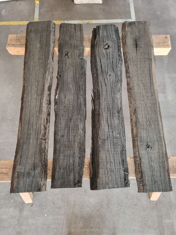 Mooreiche Bretter Unikat Edelholz Deko Tisch 4 Stk 32 mm Set (Gebraucht ...