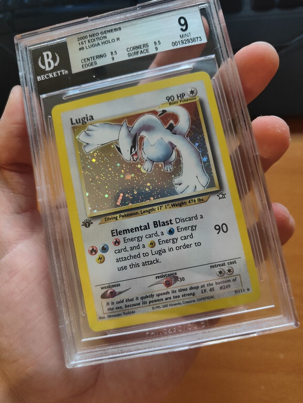 Pokemon #9 Lugia Holo 1. Edition - Neo Genesis BGS 9 Mint EN (Neu und ...