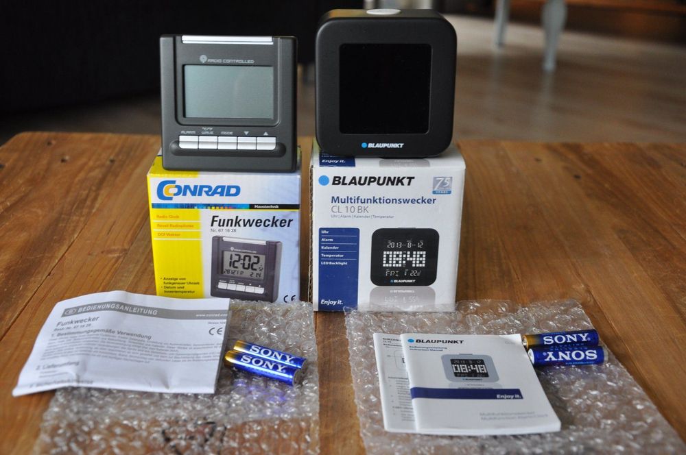 1x Conrad Funkwecker 1x Blaupunkt Wecker (Neu und originalverpackt) in ...