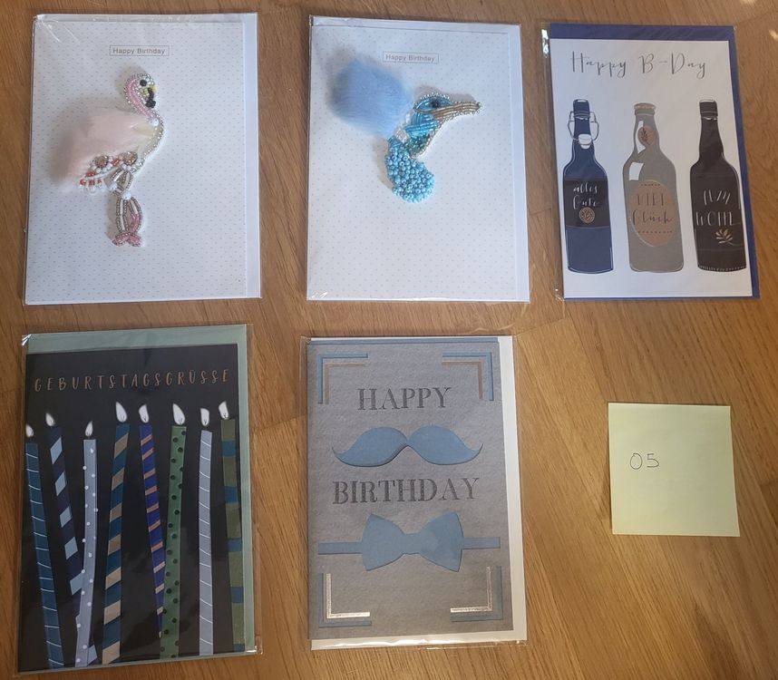 5 Karten Geburtstag Glückwünsch | Kaufen auf Ricardo