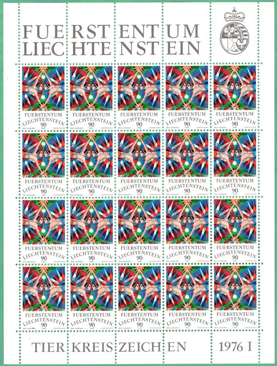 Kleinbogen Tierkreiszeichen I 1976 postfrisch (Neu (gemäss Beschreibung)) in Mellingen für CHF 3 ...