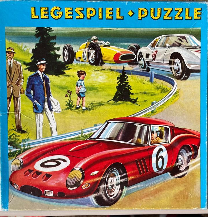 Puzzle mit Autos (Opel, Mercedes) aus den 60er-Jahren (Gebraucht) in ...
