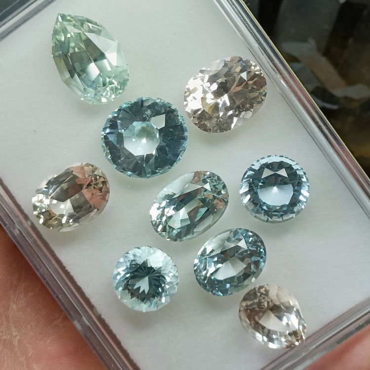 115 Karat Jos Plateau TOPAS TOPAZ Edelstein Set UNBEHANDELT (Neu ...