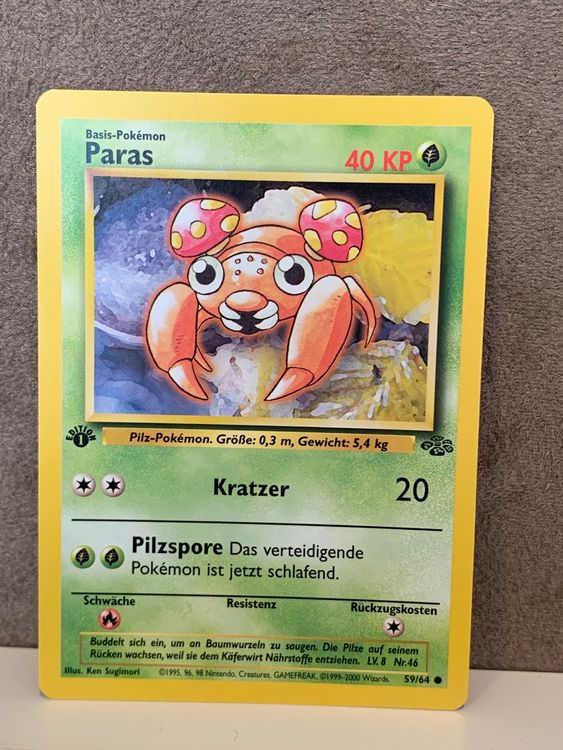 DE 59/64 *1.Edition Paras Pokemon Jungle Dschungel | Kaufen auf Ricardo