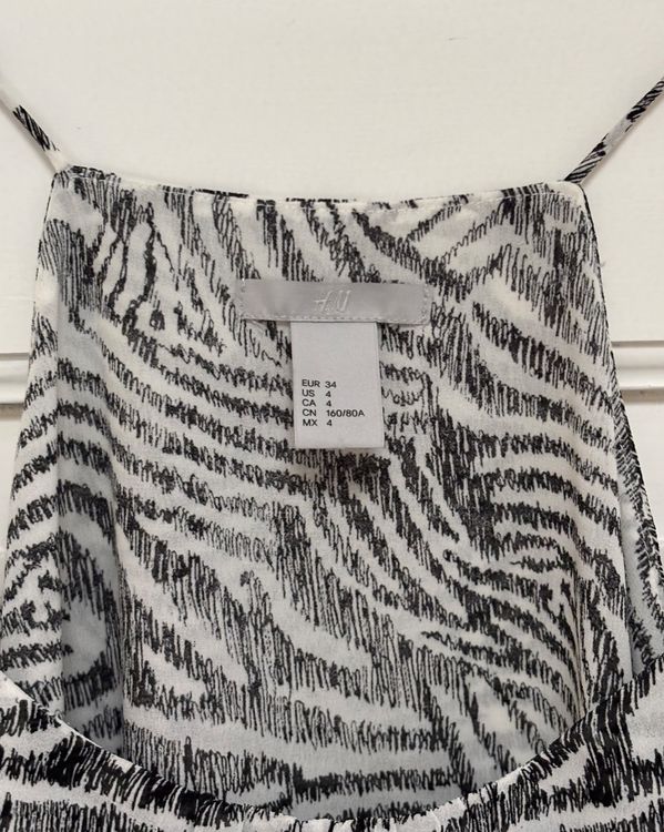 🤍 Top / Oberteil von „H&M“, schwarz-weiss, Gr. XS/34 🤍 (Gebraucht) in ...