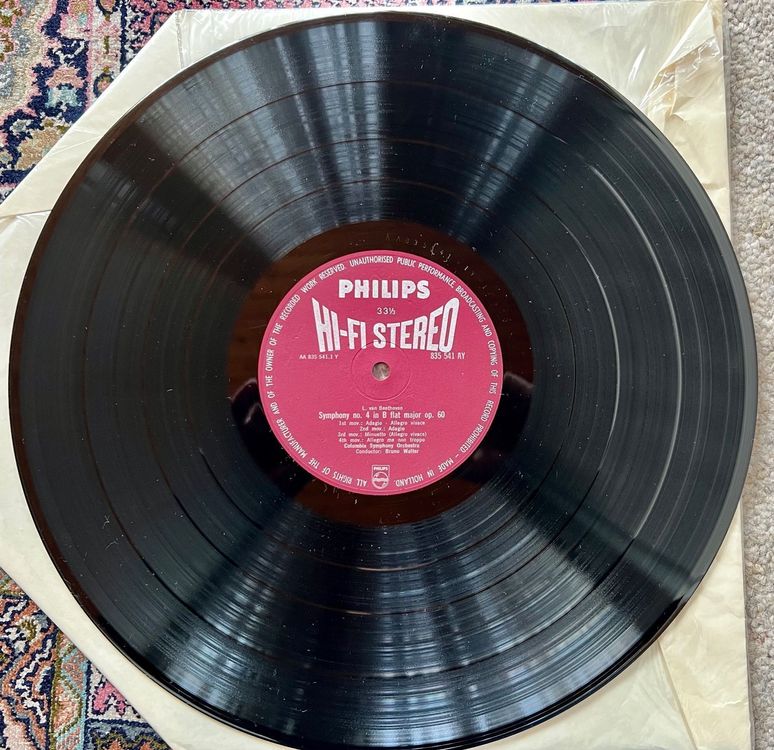 Beethoven Symphonies N° 4 / N° 5 Walter Hi-Fi Stereo RARE LP (Gebraucht) in Unterseen für CHF 29 ...