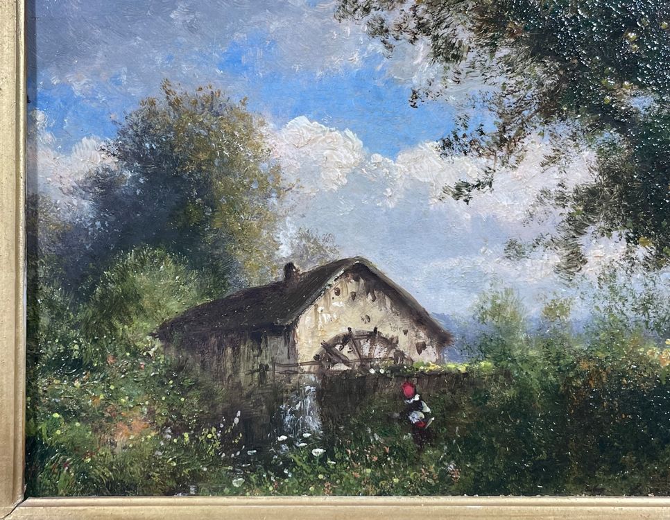 Antikes Gemälde mit Wassermühle unleserlich Signiert (Gebraucht) in Root für CHF 165 – mit ...