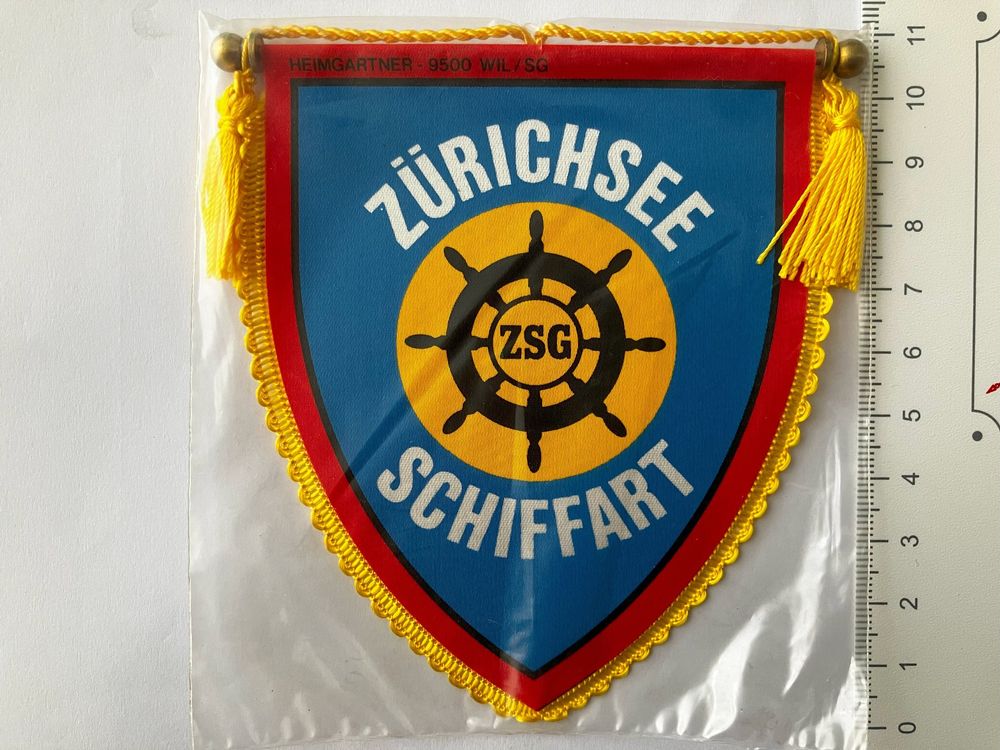 Vintage Fanion/Wimpel ZÜRICHSEE SCHIFFART (Neu und originalverpackt) in Gland für CHF 8 – mit ...