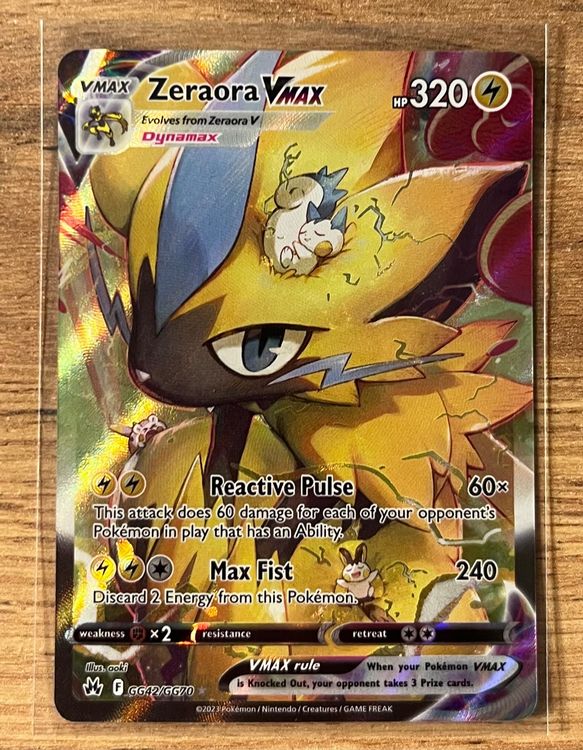 Zerarora VMAX GG42/70 Pokemon Crown Zenith #2 (Neu (gemäss Beschreibung ...