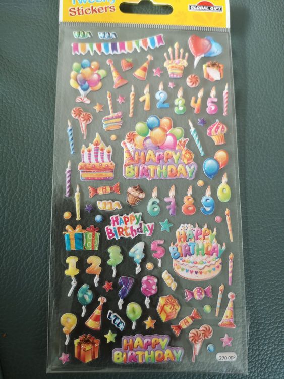 1 Bogen Sticker Happy Birthday neu | Kaufen auf Ricardo