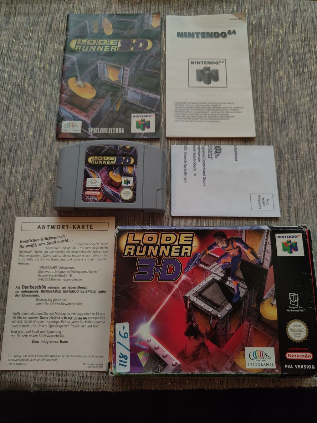 Lode Runner 3D Nintendo 64 - Jeu complet en boîte (PAL) 🎮 (D'occasion ...