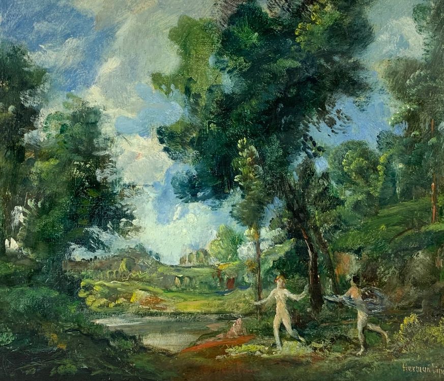 Lipot Herman (1884-1972) Gemälde Badende am See | Kaufen auf Ricardo