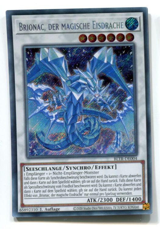 Yu-Gi-Oh! Brionac Der MAgische Eisdrache Secret Rare BLTR-DE (Neu und originalverpackt) in Chur ...