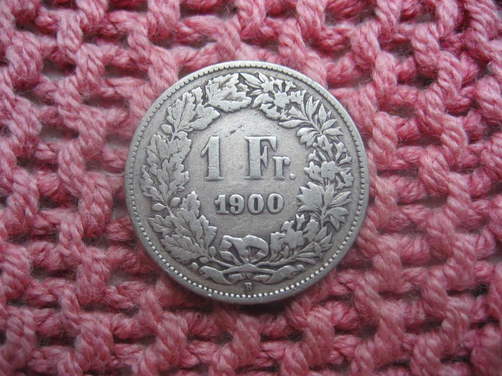 1900 Münze Silber Fr 1.- (Gebraucht) in Trimbach für CHF 10 – mit Lieferung auf Ricardo kaufen