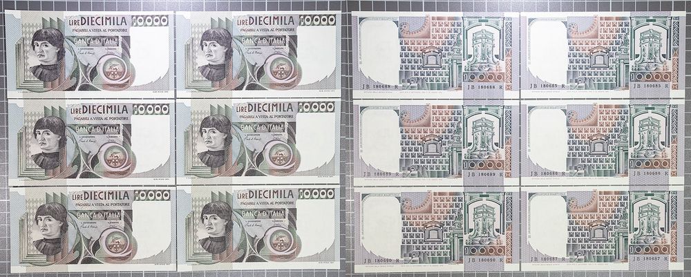 Italien Banknoten Lot 10000 Lire 1976, fortlaufende Nr., UNZ | Kaufen ...