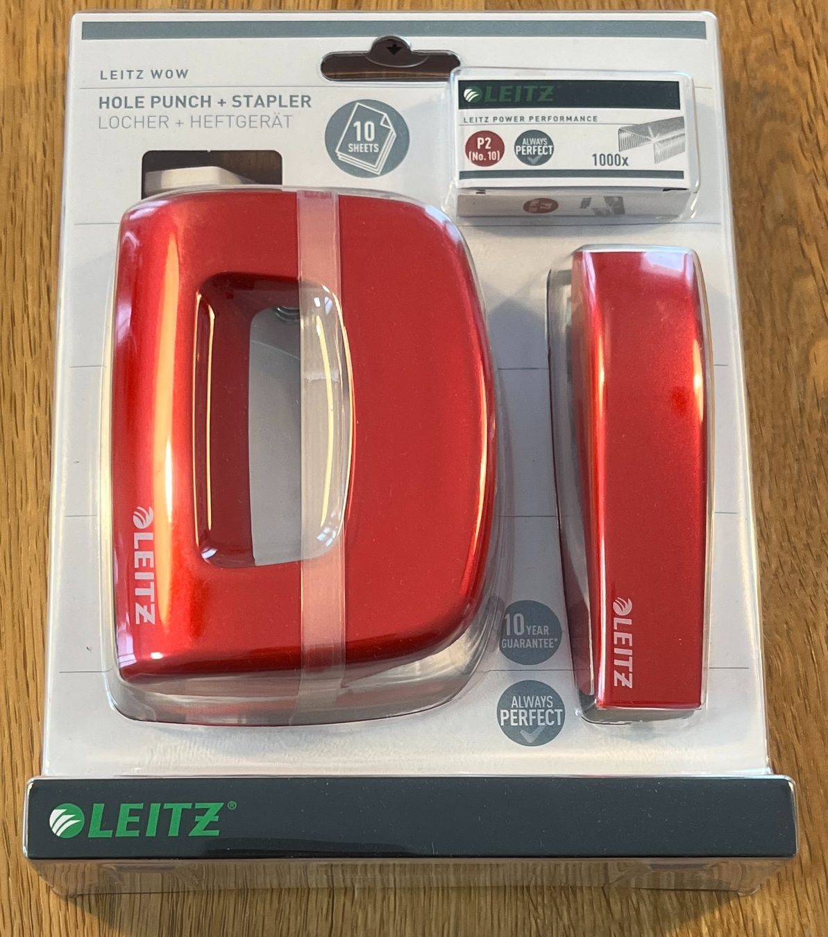 Leitz Locher und Mini-Heftgerät WOW - rot (Neu und originalverpackt) in ...
