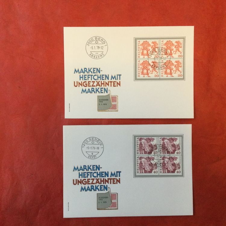 FDC 1979 Markenheft Volksbräuche 4er 596 und 598 (Gebraucht) in S. Pietro für CHF 1 – mit ...