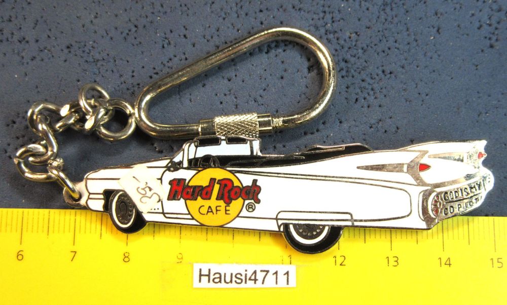 HARD ROCK KEY-RING CADILLAC CABRIO ENAMEL SILBRIG GOD IS MY | Kaufen ...