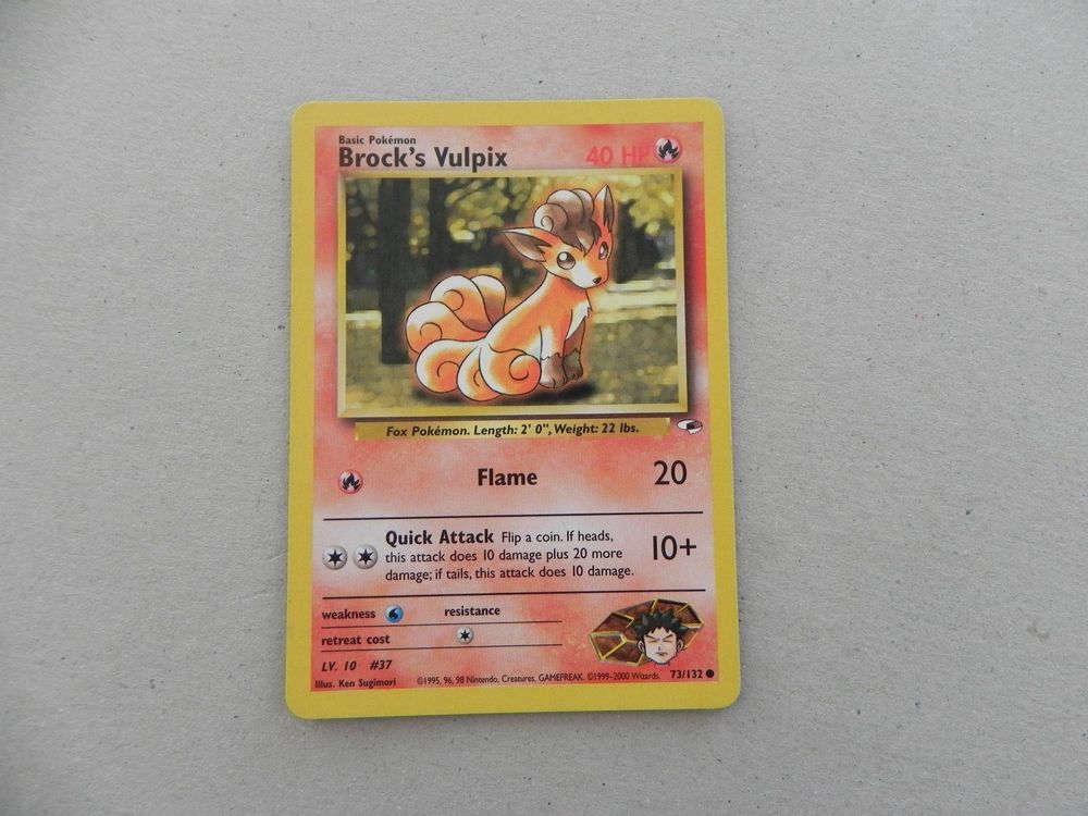 Basic Pokémon Card Brock`s Vulpix 40 HP | Kaufen auf Ricardo