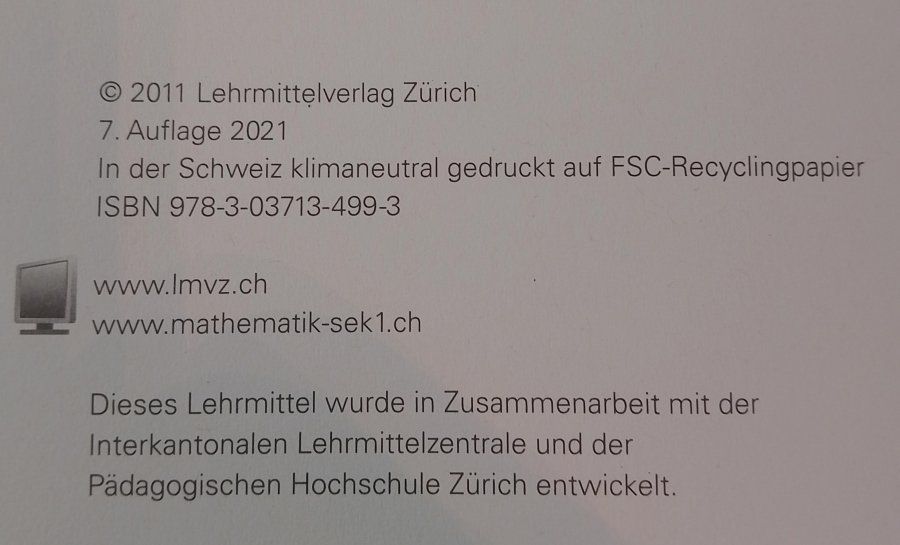 NEUES 3 Bücher-SET Mathematik 1 Sek 1 - ab Fr. 1.-!!! (Neu und originalverpackt) in Kriens für ...