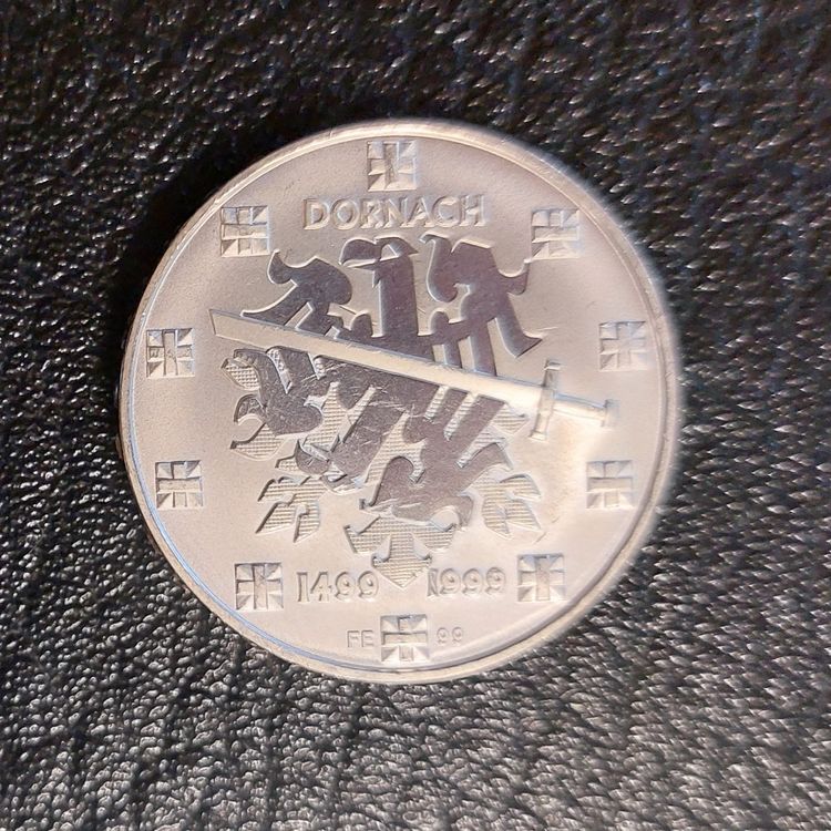 swissmint - Gedenkmünze 1999 "Schlacht bei Dornach" (Neu (gemäss Beschreibung)) in Rotkreuz für ...