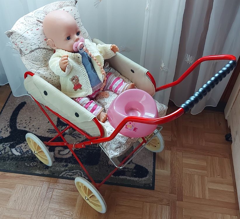 Puppe Baby born mit Puppenwagen. Versand möglich (Gebraucht) in Steinen ...