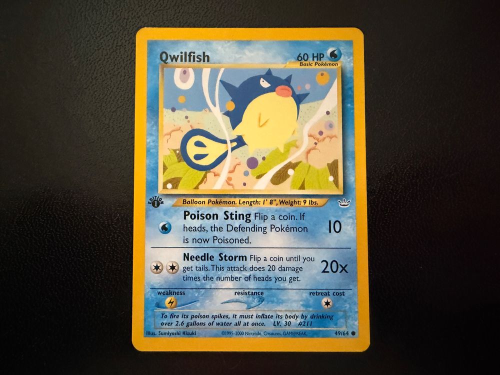 1. Edition Qwilfish 49/64 Neo Revelation Pokémon 2001 EN (Gebraucht) in ...