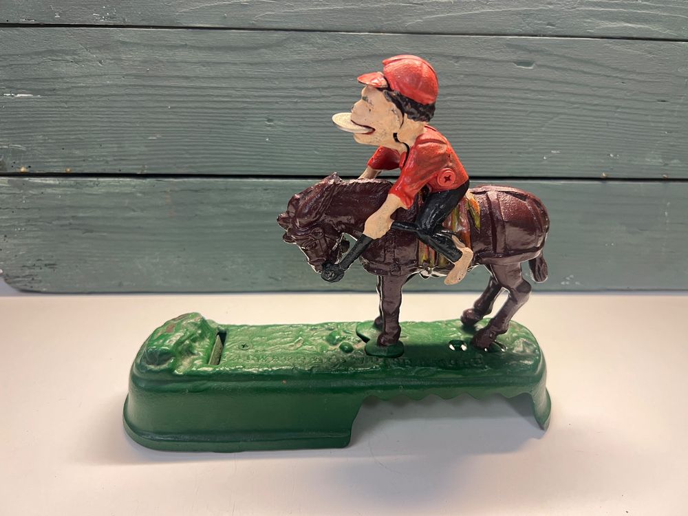 Antiker Spiel/Münzbank aus Gusseisen Always Did Spise a Mule | Kaufen ...