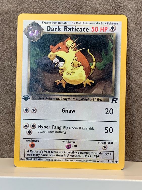 51/82 *1.edition Dark Raticate ENG Pokemon Team Rocket (Gebraucht) in ...