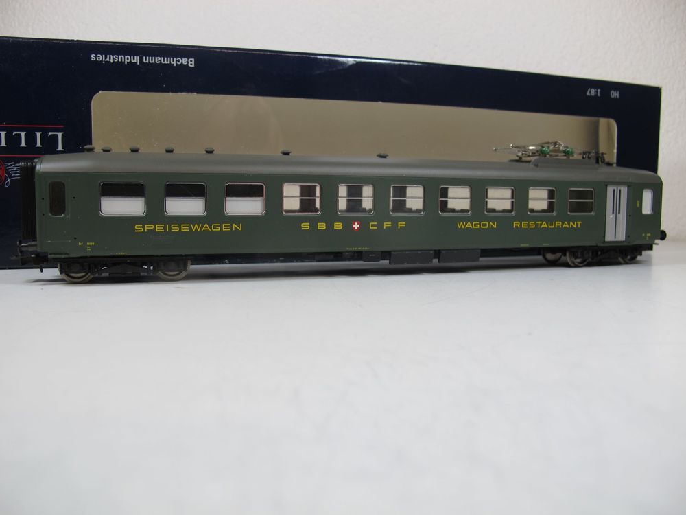 Liliput H0: SBB Speisewagen / wagon-restaurant CFF (Neu (gemäss Beschreibung)) in Fontaines NE ...