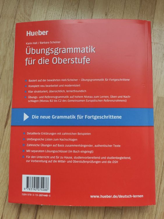 Deutsch lernen. Übungsgrammatik für die Oberstufe HUEBER (Neu und ...