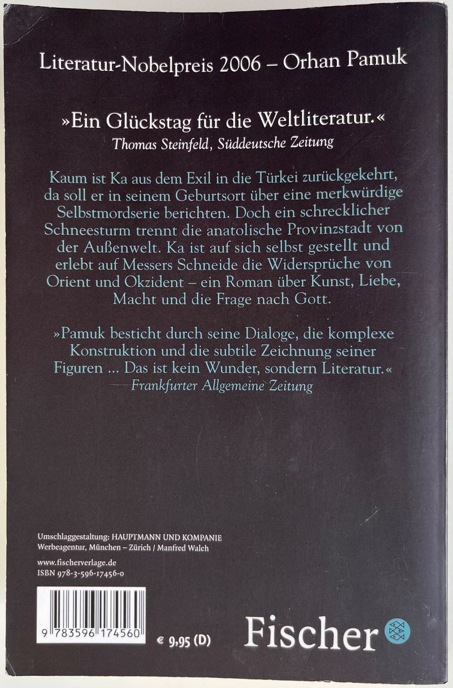 Schnee – Orhan Pamuk – Fischer Softcover – gut gelesen (Gebraucht) in ...
