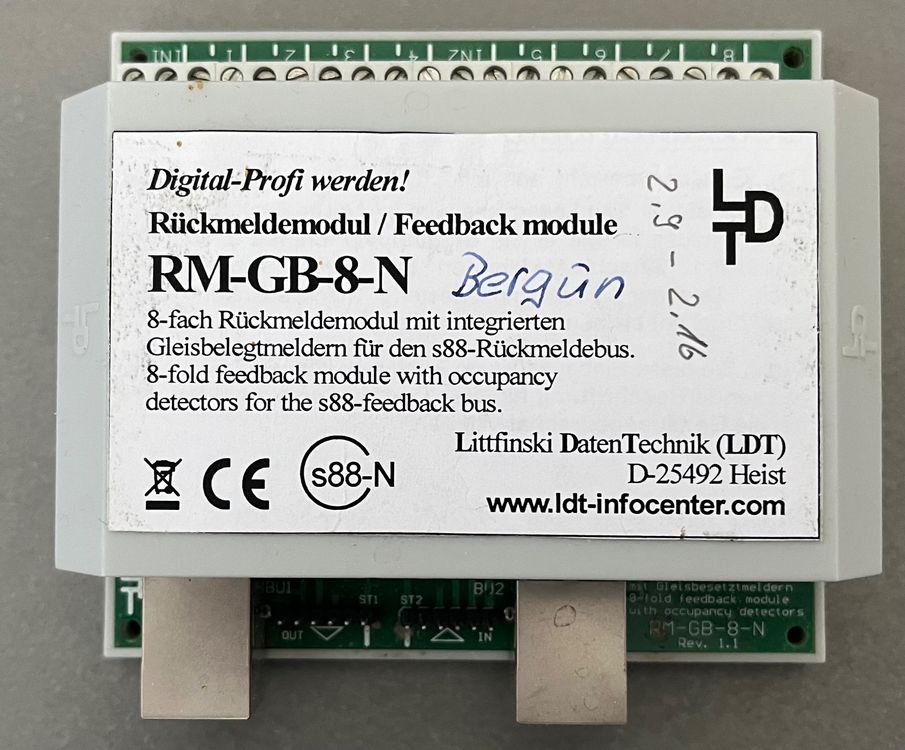 Littfinski LDT 8fach Rückmeldemodul mit Gleisbelegung | Kaufen auf Ricardo