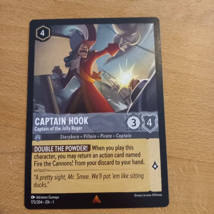 Lorcana - Captain Hook - Rare, Disney Karte, EN 173/204 (Neu (gemäss ...
