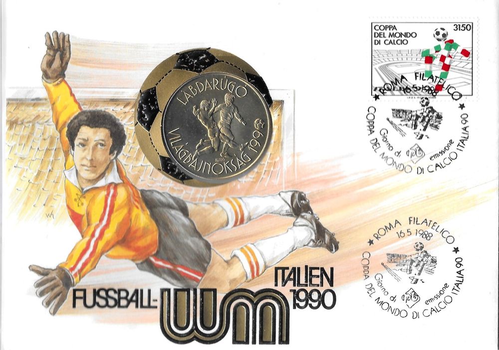 Münzbrief Medaille Fussball WM Italien 1988 (Gebraucht) in Zürich für ...
