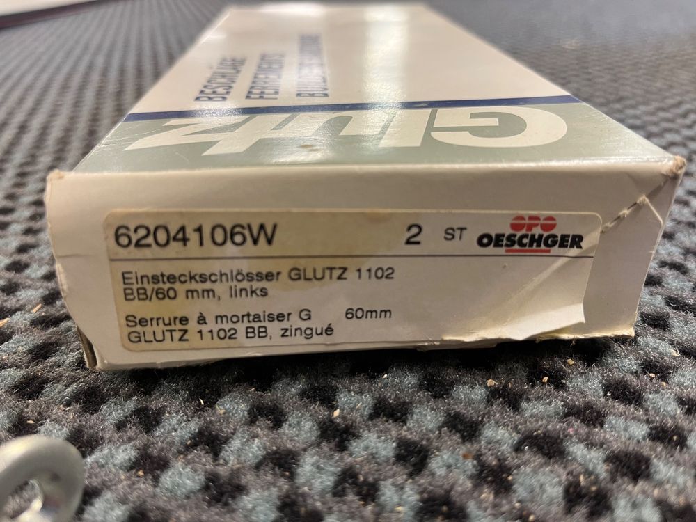 Türschloss / Einsteckschloss / Glutz / 2 Stk. (Neu (gemäss Beschreibung)) in Hütten für CHF 25 ...