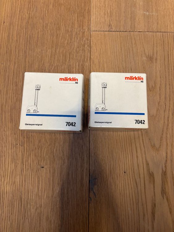 2x Märklin Gleissperrsignal 7042 H0 OVP | Kaufen auf Ricardo