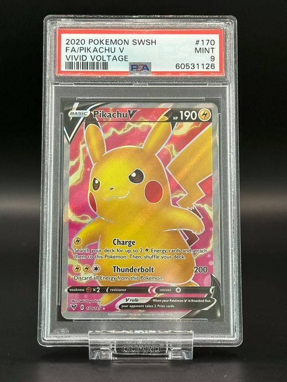 Pokémon PSA 9 Pikachu V 170/185 Vivid Voltage 2020🔥🔥🔥 (Gebraucht) in ...