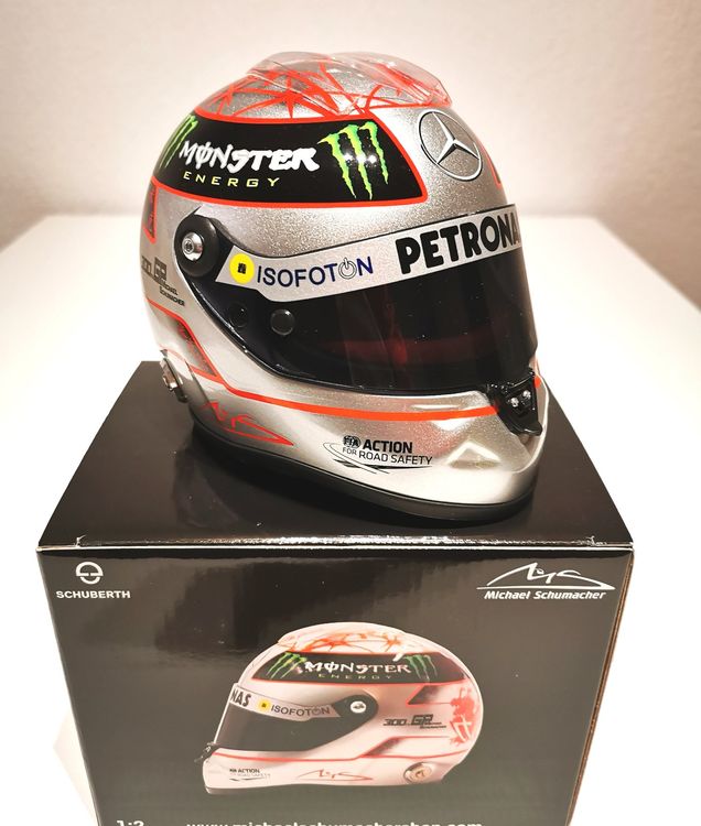 F1 SCHUMACHER Michael Mercedes 1:2 Helm Formel 1 (Neu (gemäss ...