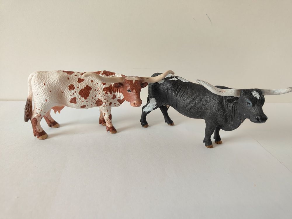Schleich Texas Langhorn Kühe Kuh Herde Familie Longhorn (Gebraucht) in ...