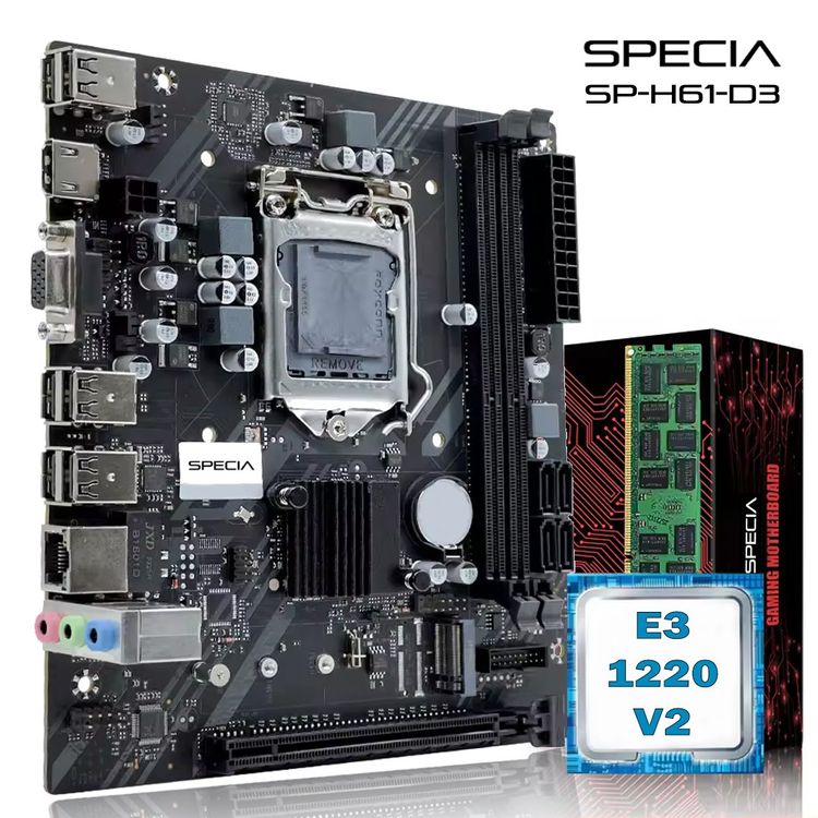 Specia H61 Motherboard + Intel Xeon E3-1220v2 + 16GB RAM neu (Neu und ...