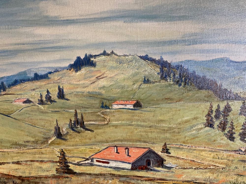 Tableau signé C.Gyger, les Pradières ( Mont-Racine ) (Gebraucht) in La ...